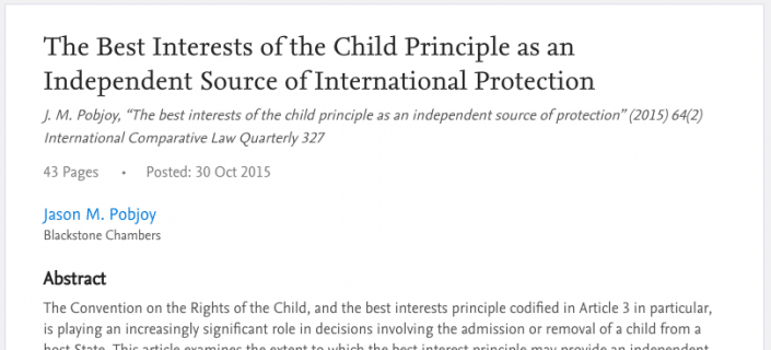 The Best Interests of the Child Principle Report - End Child Detention
